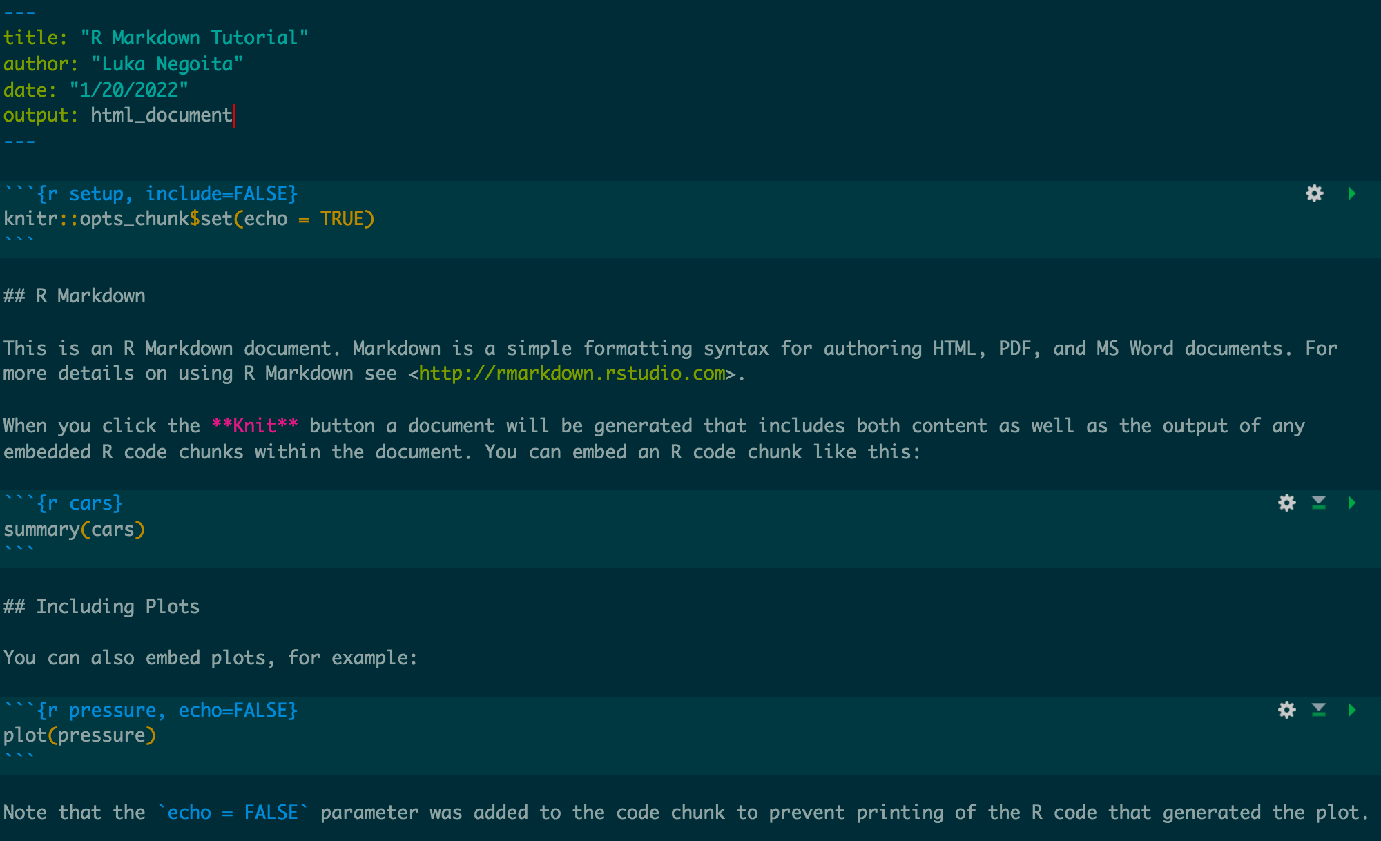 How To Use R Markdown part One R bloggers